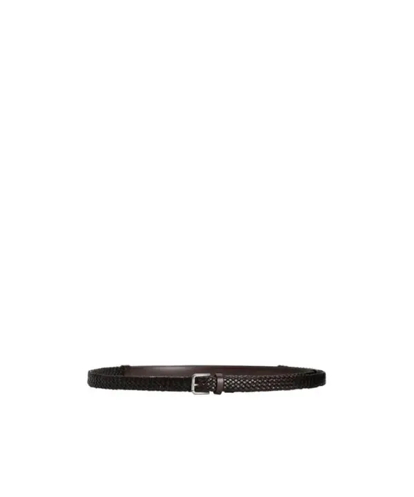 Dolce & Gabbana Dolce Gabbana Interwoven Buckle Belt - Black