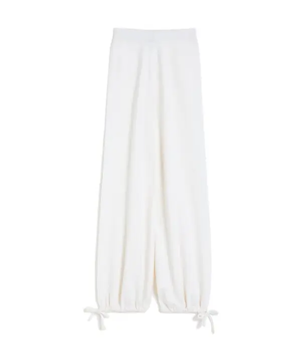 Max Mara Nigeria Wide Leg Knitted Pants - White