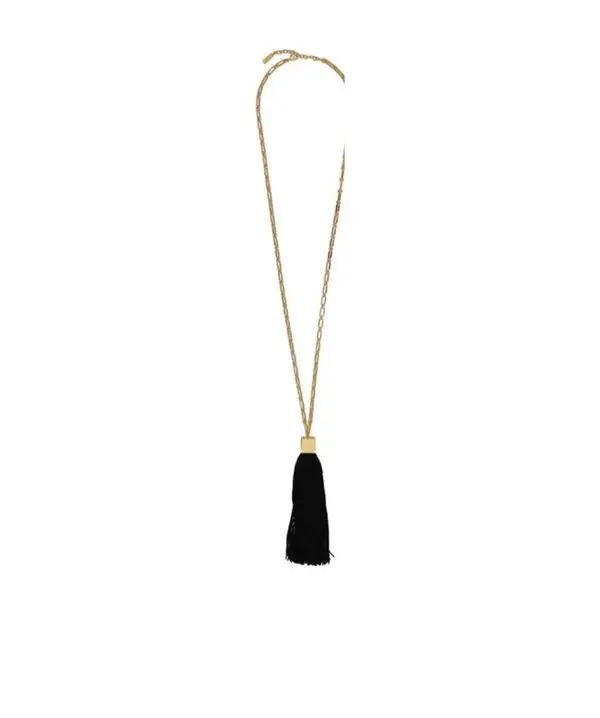 Saint Laurent Tasseled Chain-link Necklace