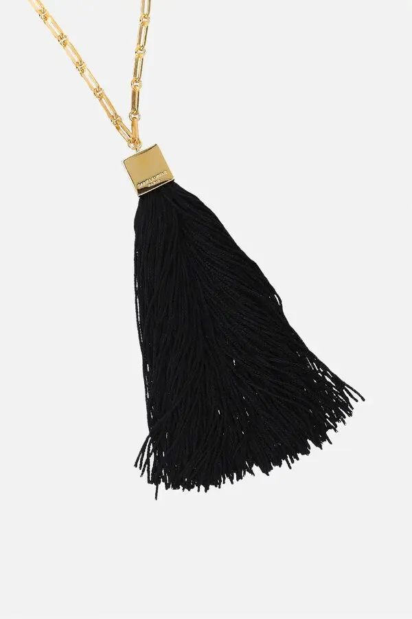 Saint Laurent Tasseled Chain-link Necklace