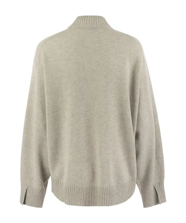 Brunello Cucinelli Ribbed Turtleneck Jumper - Nude