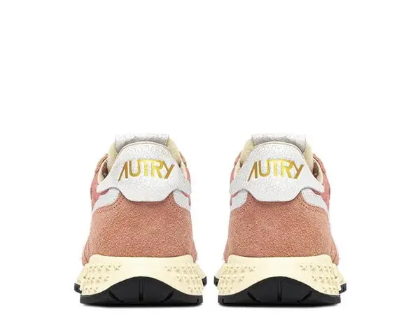 AUTRY Retro Runner Sneakers - Cracked White/pink