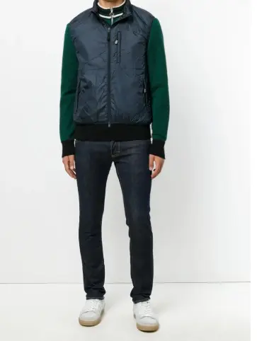 Aspesi High-necked Padded Vest - Blue