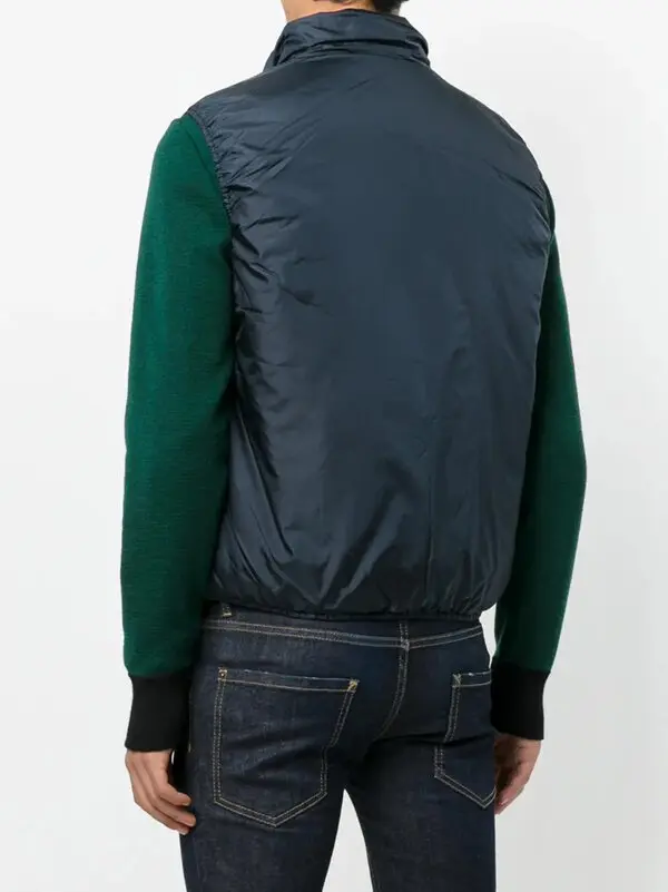 Aspesi High-necked Padded Vest - Blue