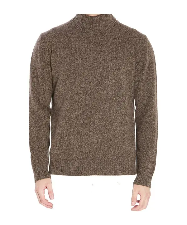 ROBERTO COLLINA Mouline Turtleneck Knitwear - Brown