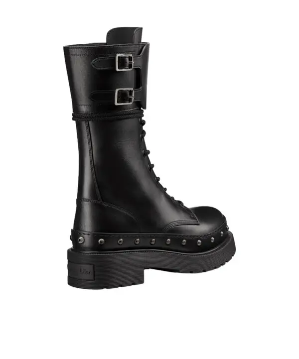 Dior Ankle Boots With Silver-tone Studs And Buckles