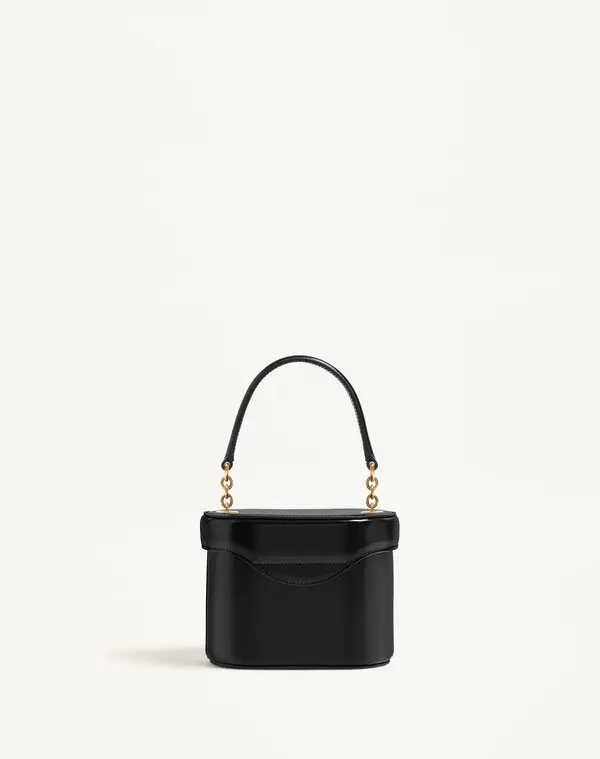 Valentino Garavani Vain Vanity Bag In Shiny Calfskin With Vlogo Signature