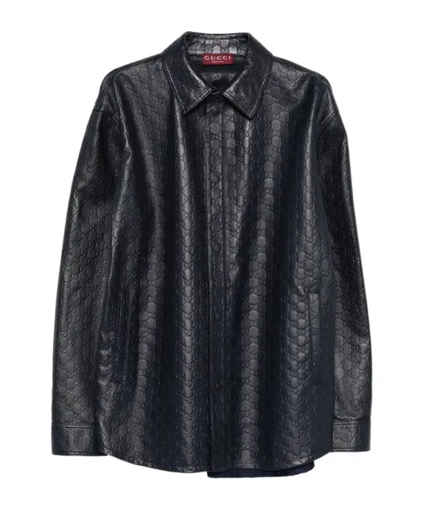 Gucci Gg Collared Long-sleeve Shirt