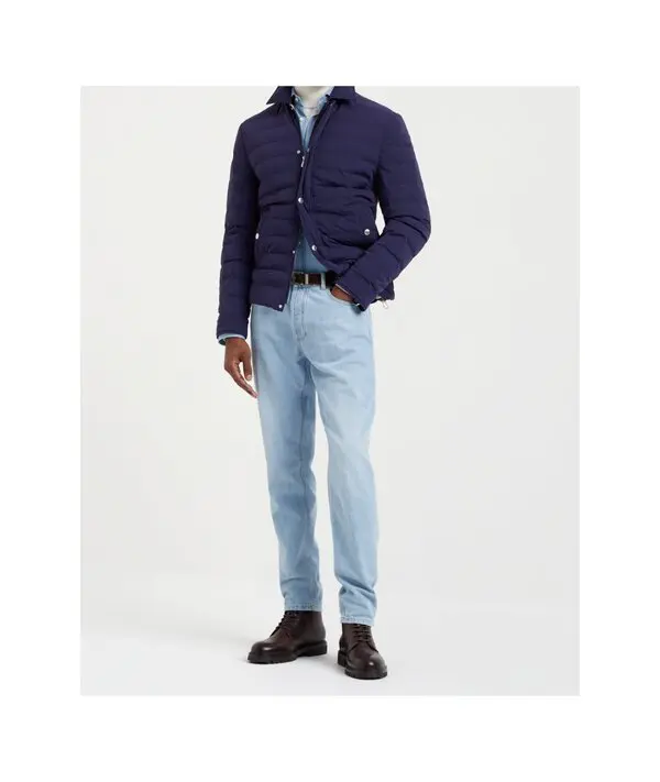 Brunello Cucinelli Padded Shirt Jacket With Snap Buttons And Zipper