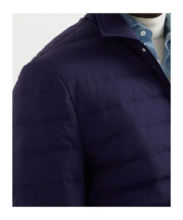 Brunello Cucinelli Padded Shirt Jacket With Snap Buttons And Zipper
