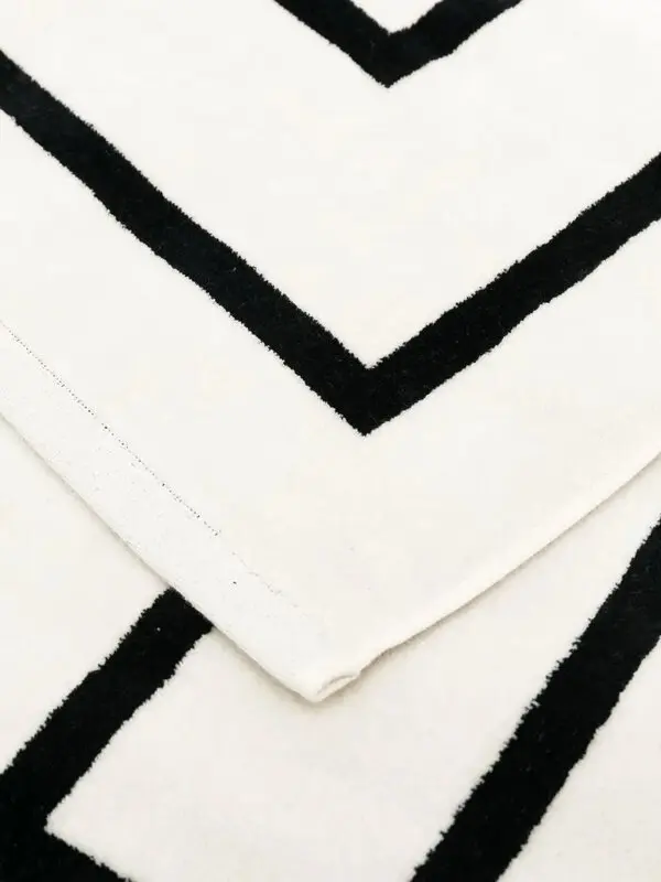 TOTEME Monogram Jacquard Beach Towel - White