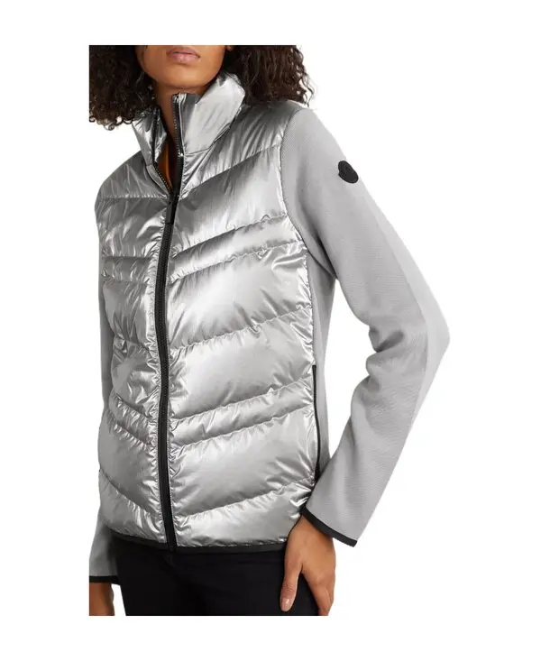 Moncler Logo Splicing Soft Shell Down Jacket