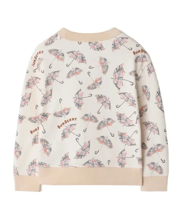Burberry Cotton Sweatshirt With Umbrella Motif