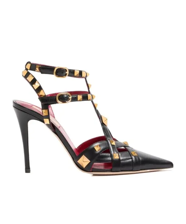 Valentino Garavani Studded Pointed Toe Slingback Pumps