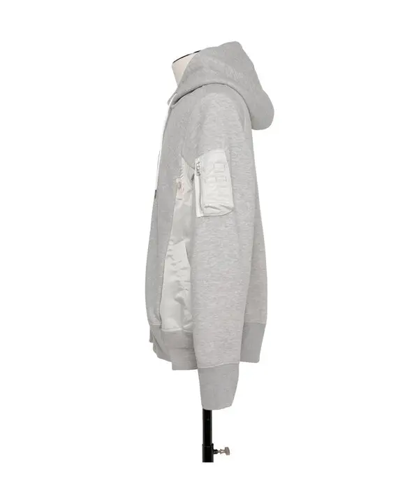 Sacai Panelled Zip-up Hoodie