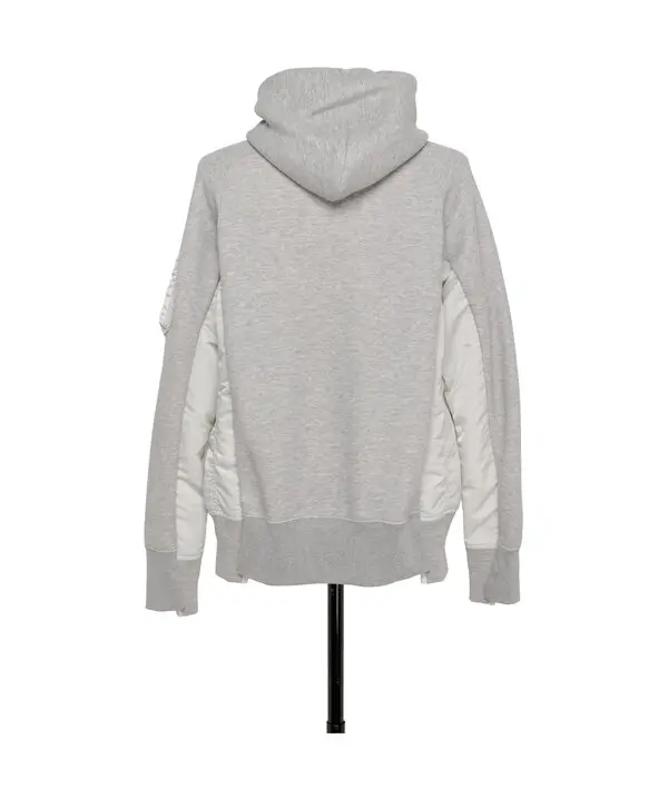 Sacai Panelled Zip-up Hoodie