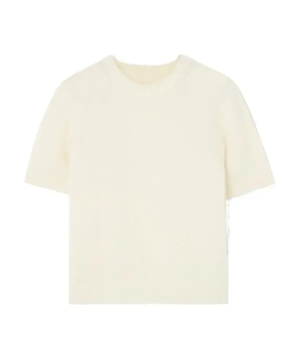 DÔEN Short-sleeved Sweater - Off White