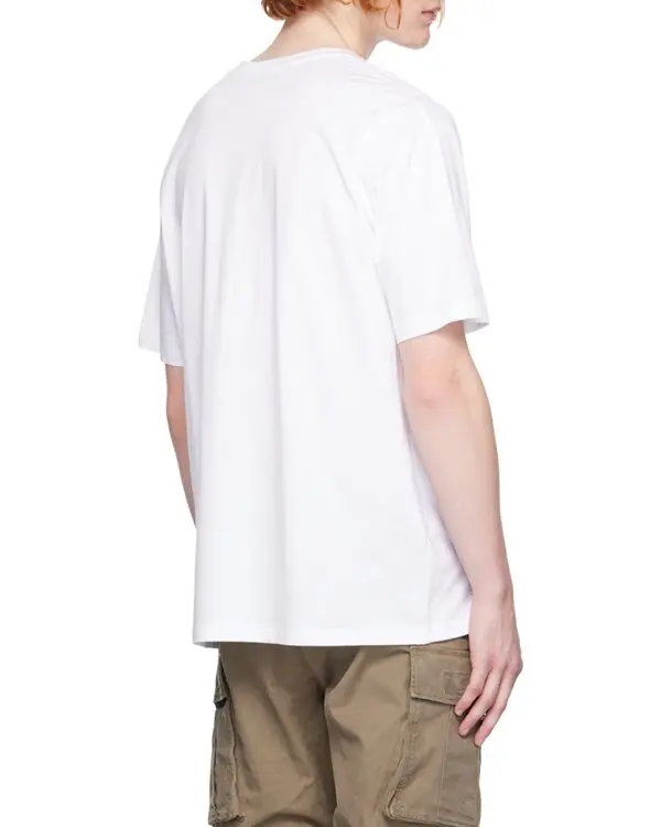 Balmain Eco-responsible Cotton T-shirt With Logo Print - White