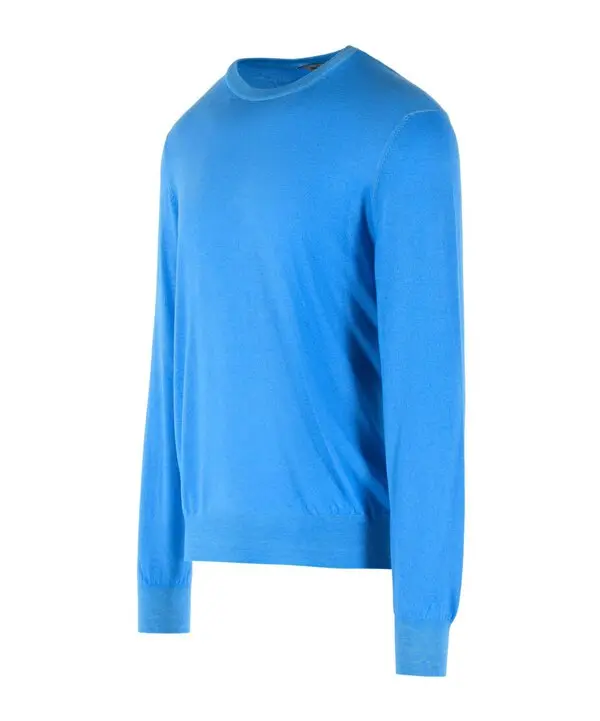 GRAN SASSO Crewneck Ribbed Jumper - Lightblue