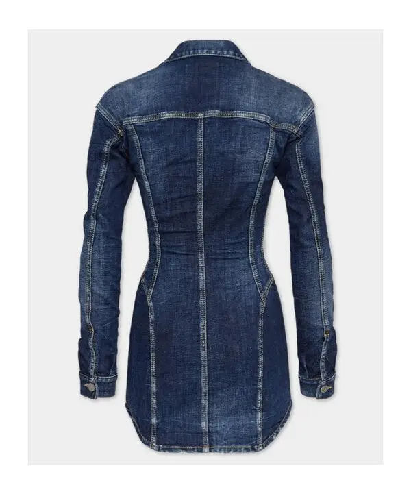 Dsquared2 Distressed Denim Mini Dress