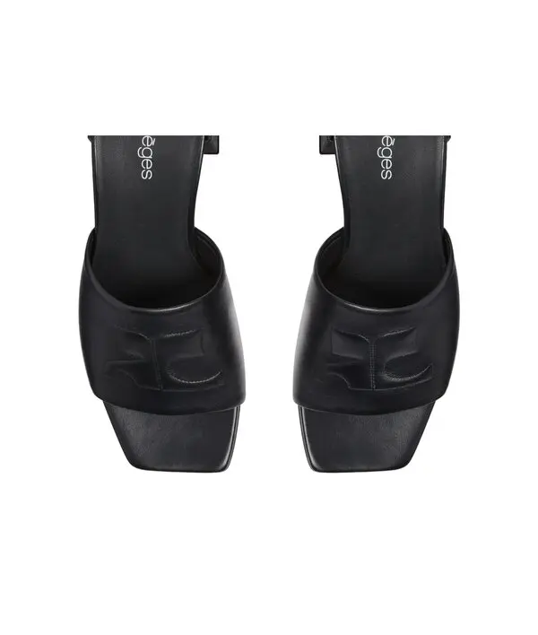 COURREGES Shadow Open-toe Mules - Black