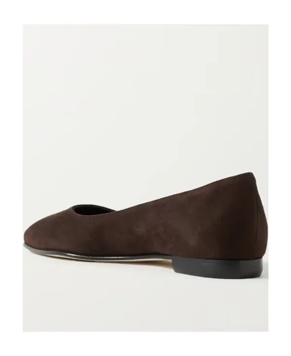 Manolo Blahnik Gelista Flat Ballet Shoes - Black