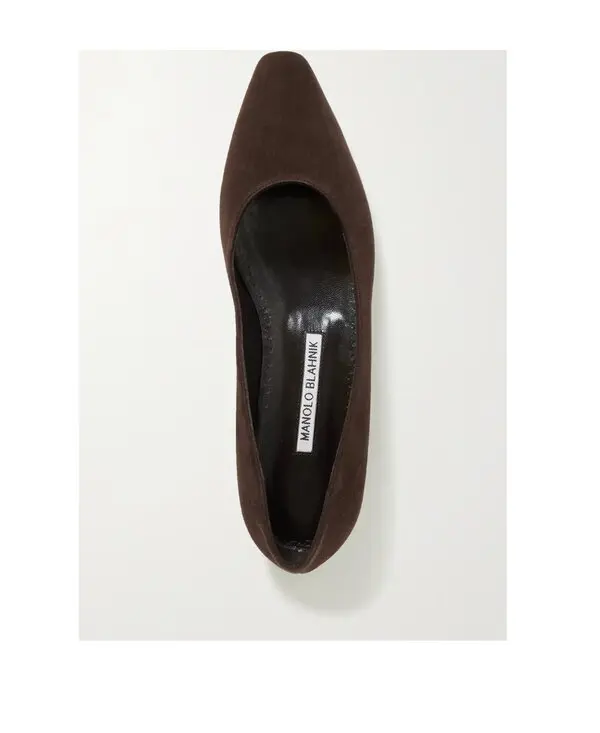 Manolo Blahnik Gelista Flat Ballet Shoes - Black