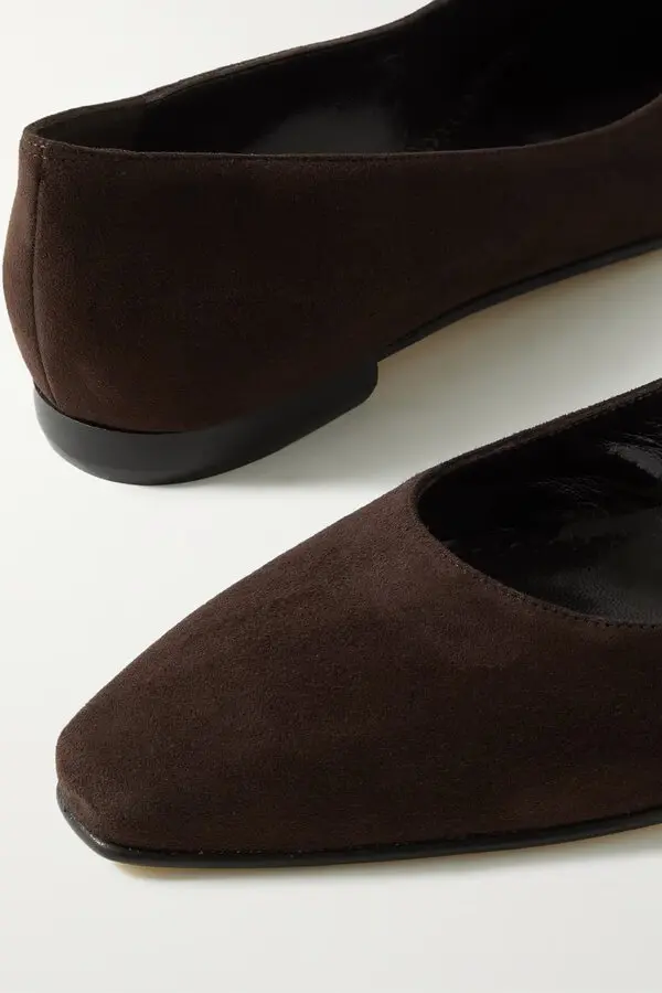 Manolo Blahnik Gelista Flat Ballet Shoes - Black