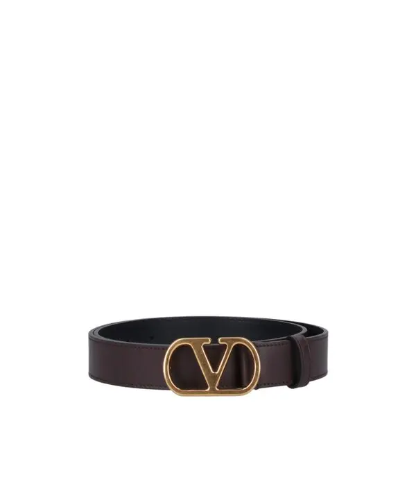 Valentino Garavani Vlogo Signature Buckle Belt - Black