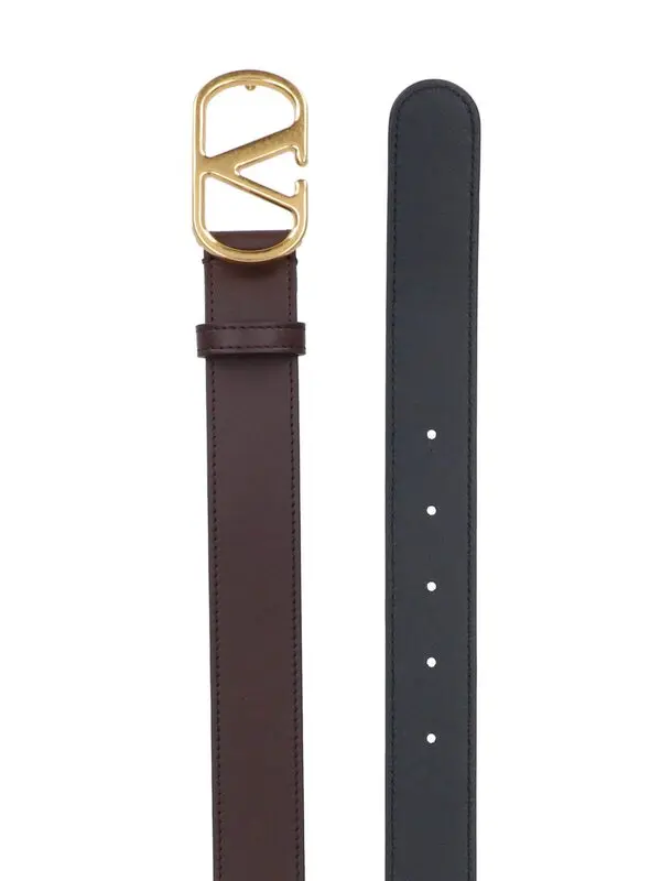 Valentino Garavani Vlogo Signature Buckle Belt - Black