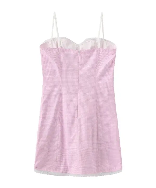 Marissa Chiara Spaghetti Strap Mini Dress With Lace Trim