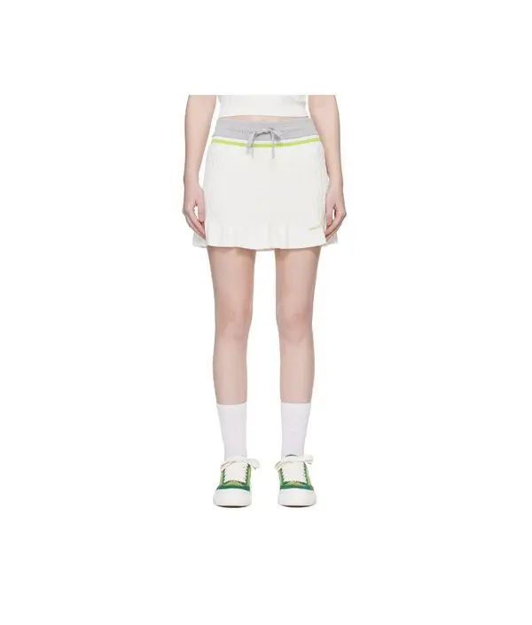 Casablanca Embroidered Logo Drawstring Skirt