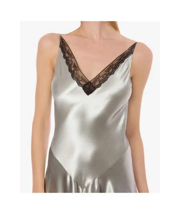 Alberta Ferretti Lace-sleeved Maxi Dress