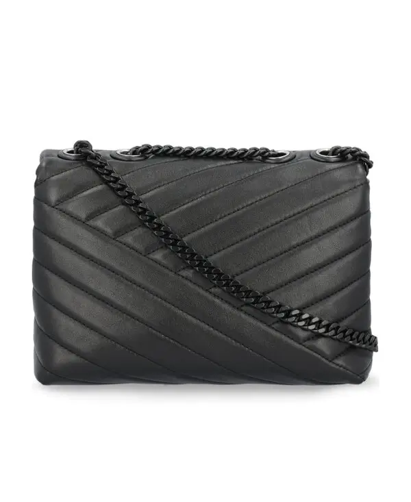 Tory Burch Kira Chevron Convertible Small Shoulder Bag - Black
