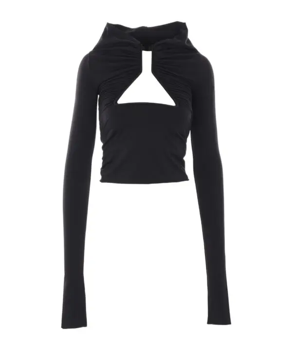 Rick Owens Prong Cropped Top - Black