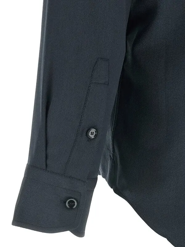 Brioni Military Patch-pocket Shirt - Blue