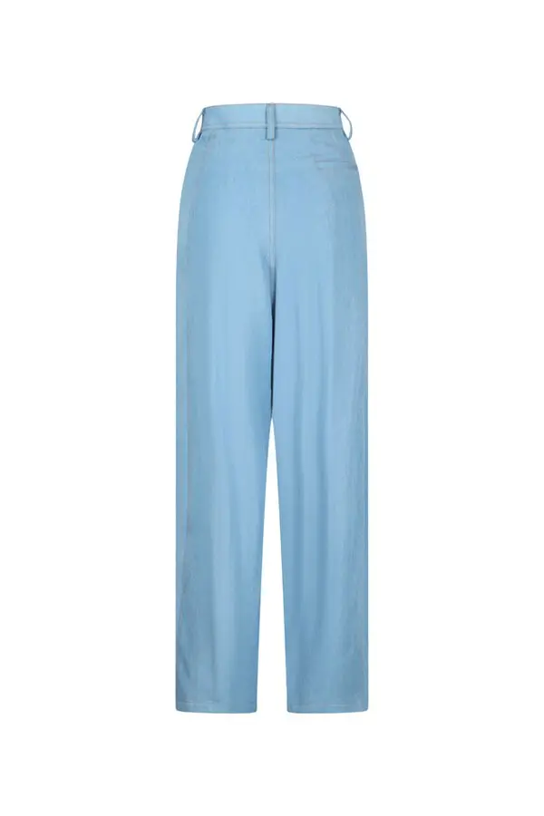 DARKPARK Phebe Wide-leg Trousers With Beaded Detail - Blue