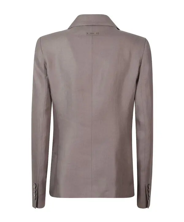 Peserico Double-breasted Tailored Jacket - Gray