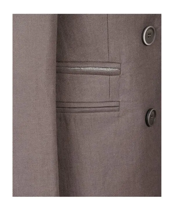 Peserico Double-breasted Tailored Jacket - Gray