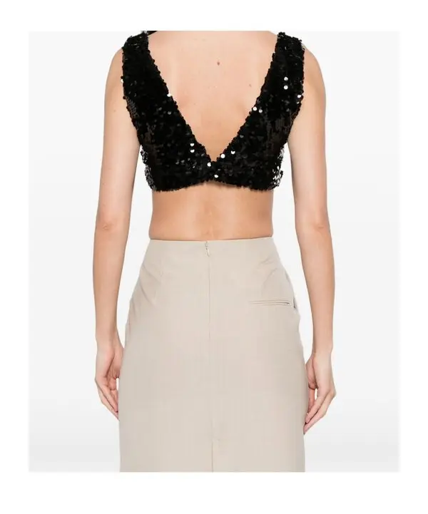 Philosophy Di Lorenzo Serafini Sleeveless V-neck Sequin Top