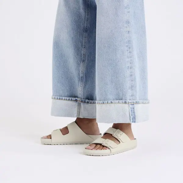 BIRKENSTOCK Open-toe Slip-on Sandals With Adjustable Buckle Straps - Eggshell