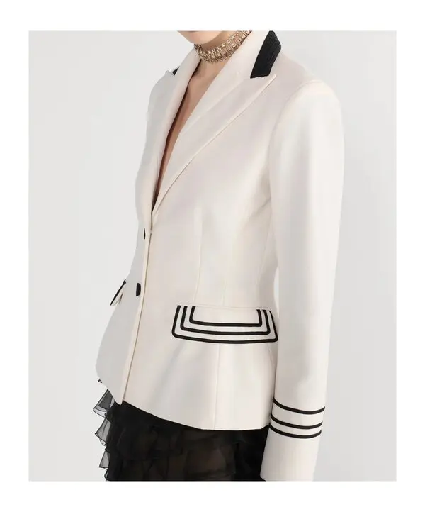 Dior Single-breasted Fitted Jacket With Tassel Details