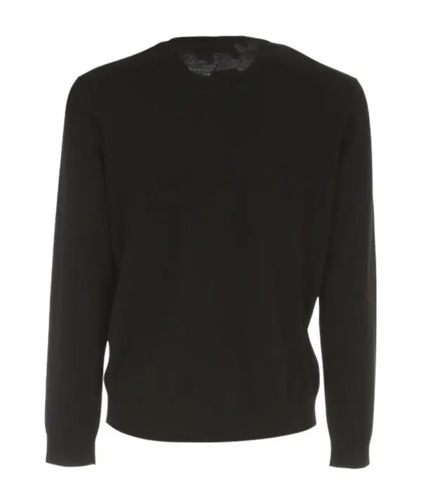 Emporio Armani Crew Neck Long Sleeve Pullover - Black