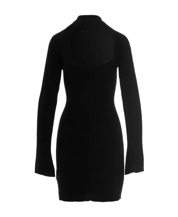 Blumarine Wool Dress With Movable Flower Detail