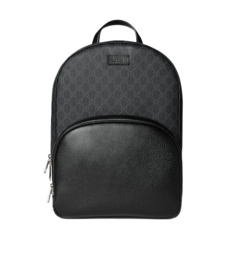 Gucci Monogrammed Panelled Backpack - Black