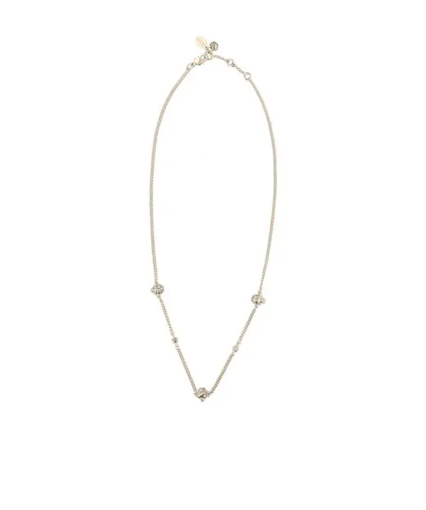 Alexander McQueen Gold Skull Pendant Necklace - Yellow