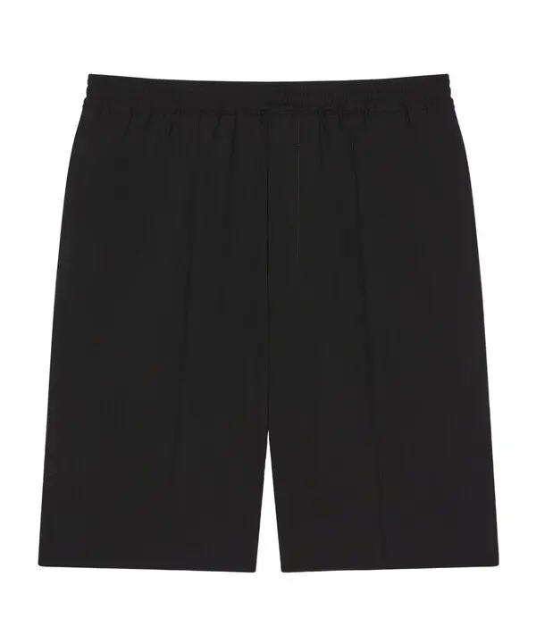 Givenchy Elasticated Waist Bermuda Shorts With 4g Logo - Black