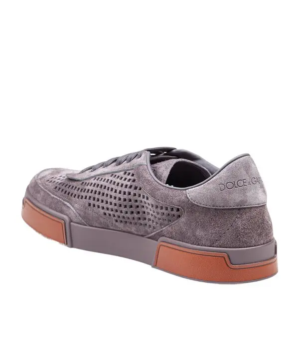 Dolce & Gabbana Portofino Yacht Calfskin Sneakers - Gray