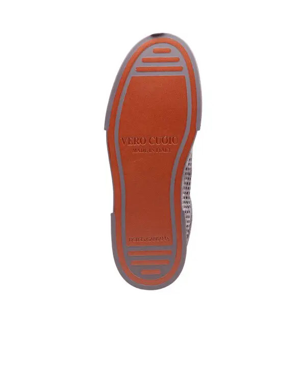 Dolce & Gabbana Portofino Yacht Calfskin Sneakers - Gray