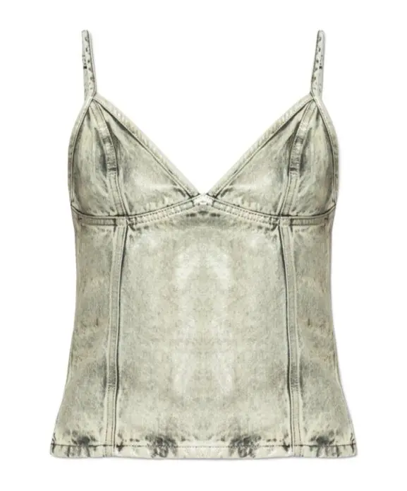 DIESEL® De-fulsy-s Denim Top - Light Grey